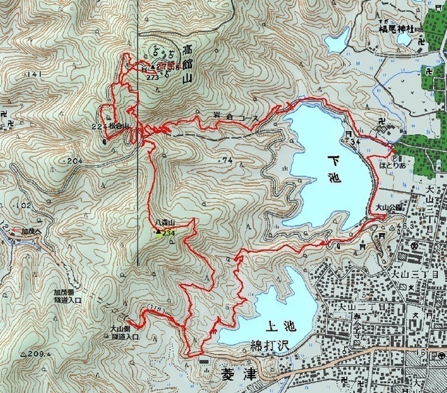 高館山273m～八森山234m: のんびり山歩き